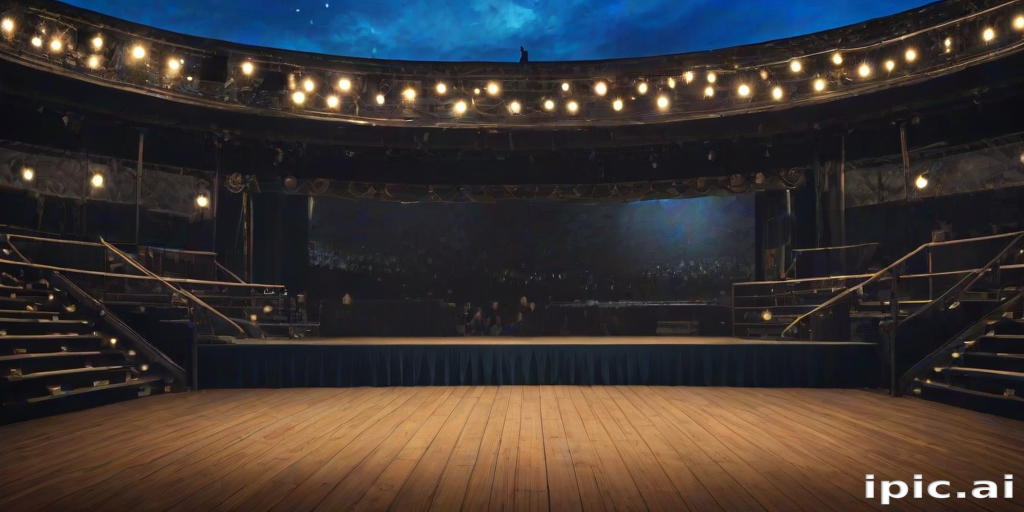 A Stunning Theatrical Stage Set for an Upcoming Dramatic Performance