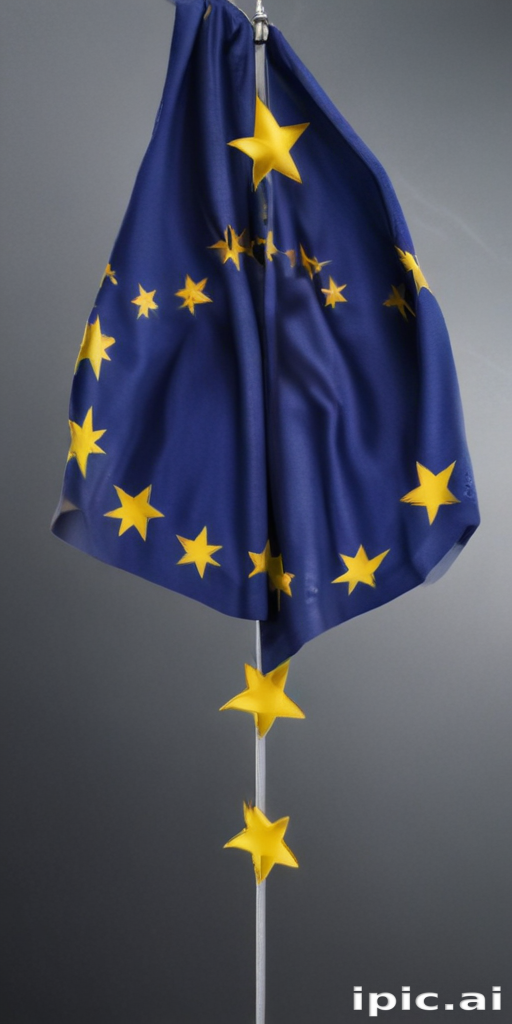Elegant Display of the European Union Flag with Golden Stars and Blue ...