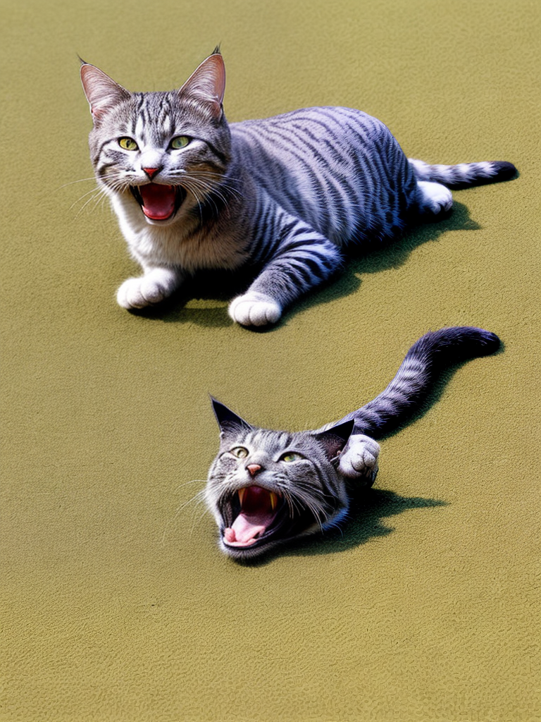 cat yawning