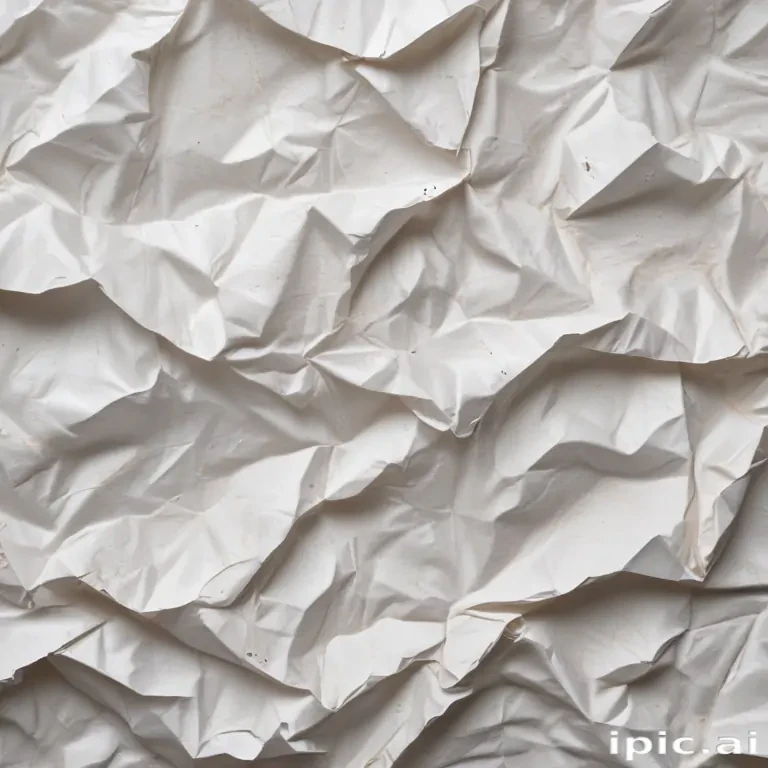 Textured Close-Up of Crumpled White Paper Creating Unique Visual Patterns