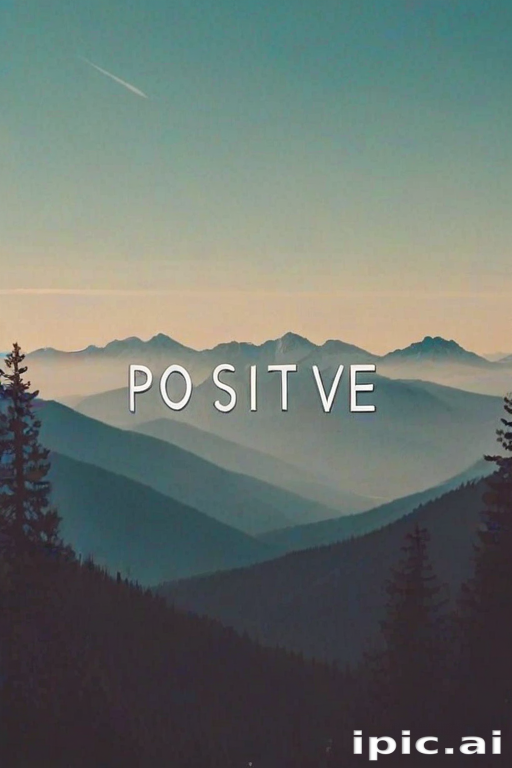 Serene Mountain Landscape with a Tranquil Atmosphere and Inspirational Text