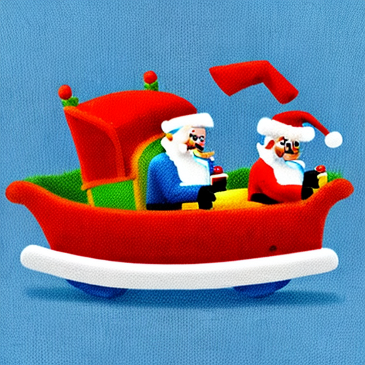 Dolphins pulling santa sleigh