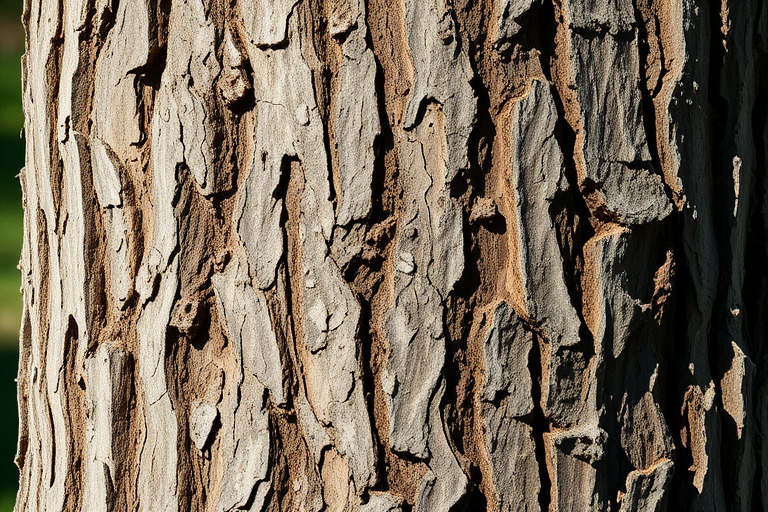 Detailed Close-Up of Textured Tree Bark Highlighting Nature's Intricate ...