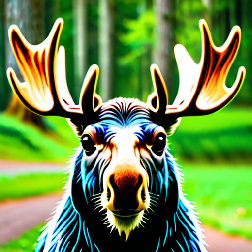 An anonymous nanny moose in disney style