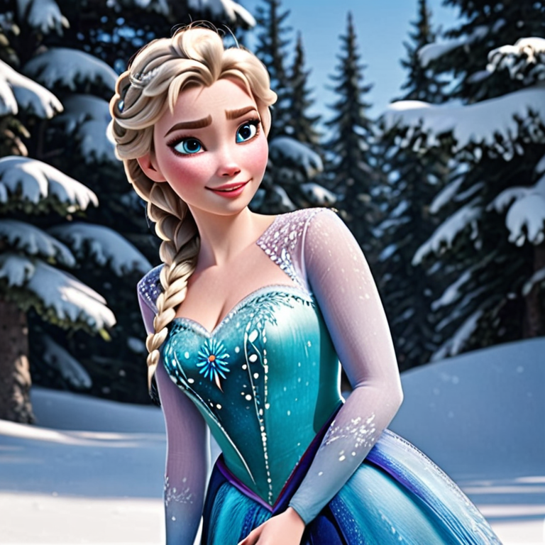 disney elsa with a big belly