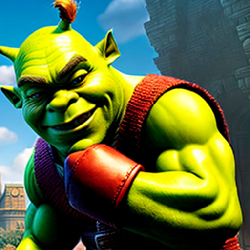 shrek fighting john cena