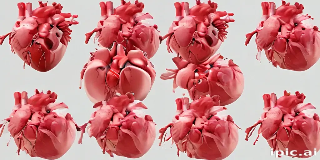 A Collection of Realistic Heart Models Showcasing Intricate Anatomical ...