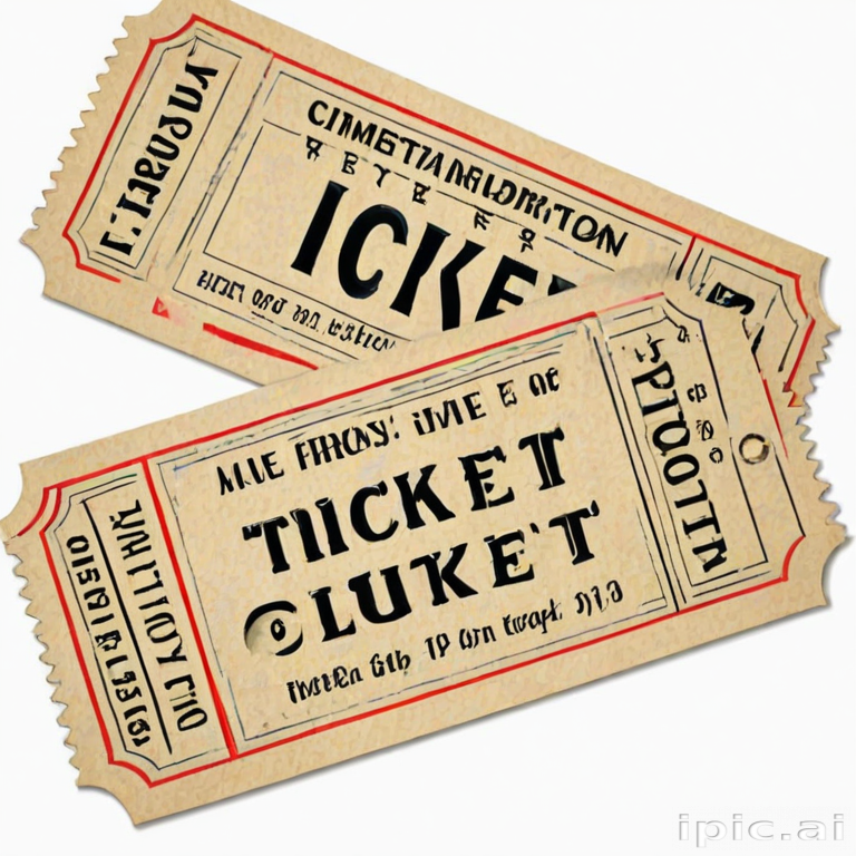 Vintage Ticket Design Featuring Retro Typography and Classic Ticket ...