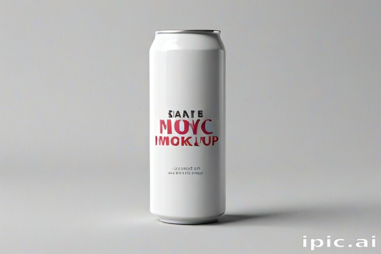 Minimalist Beverage Can Design Featuring Unique Typography and Clean ...