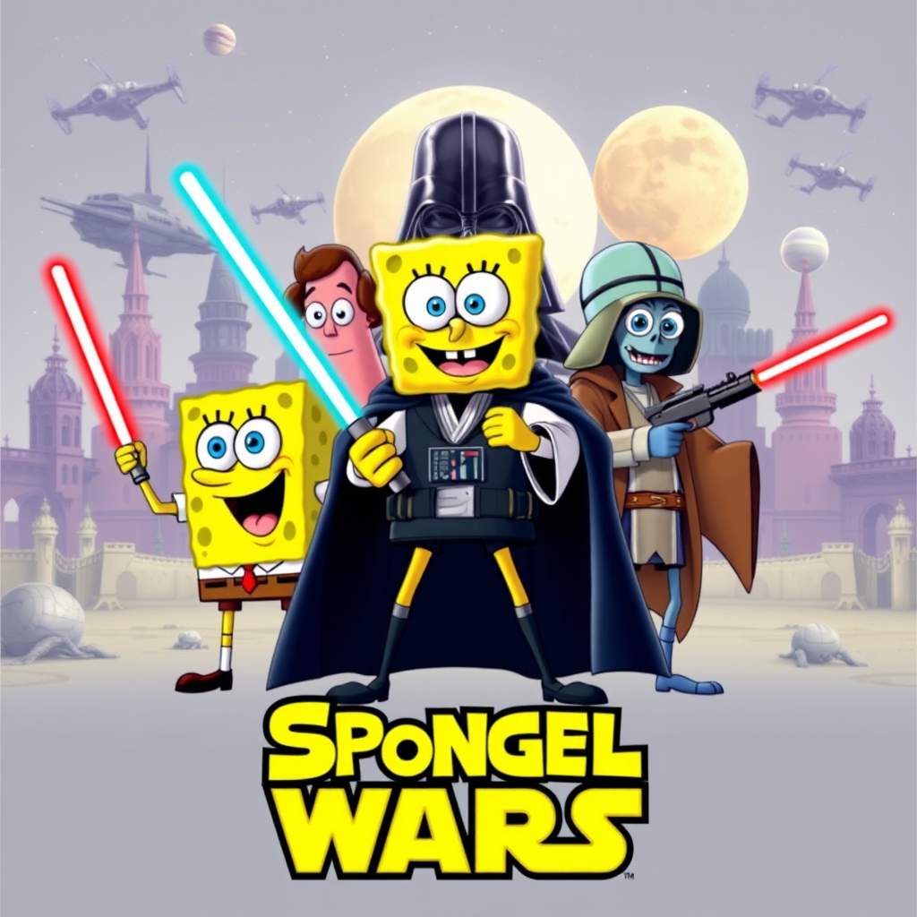 Spongel Wars: A Hilarious Adventure with SpongeBob and Friends in Space