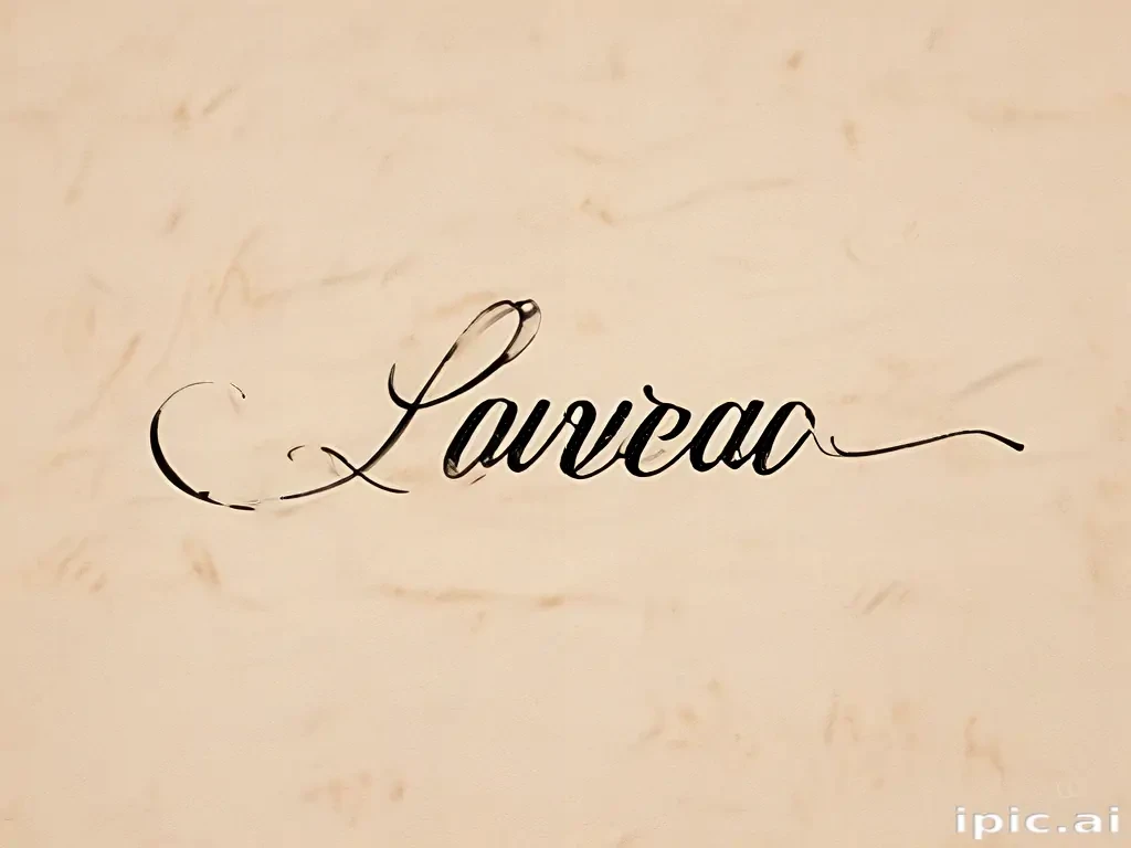 Elegant Calligraphy of the Name Laurica on a Subtle Background.