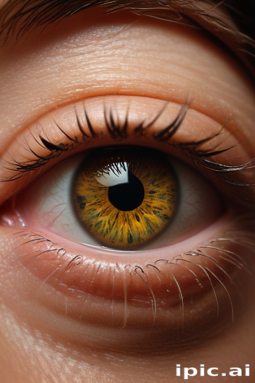 Close-Up of a Striking Eye with Unique Color and Detail
