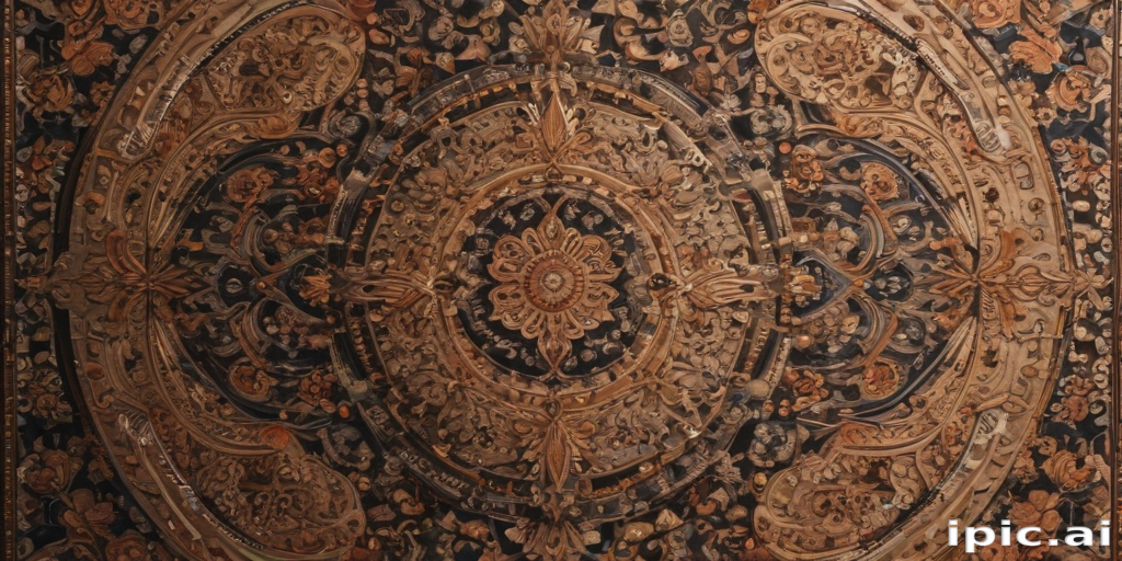 Intricate Floral Design Featuring Elaborate Patterns and Rich Textures ...