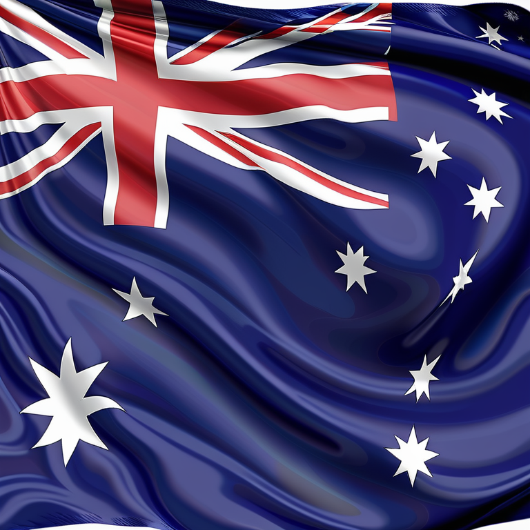 Vibrant and Flowing Representation of Australia's National Flag with ...