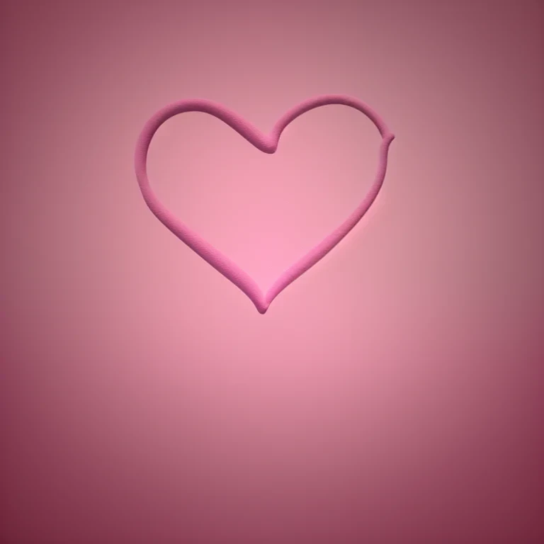 A Soft Pink Heart Shape Against a Smooth Blush Background Design.