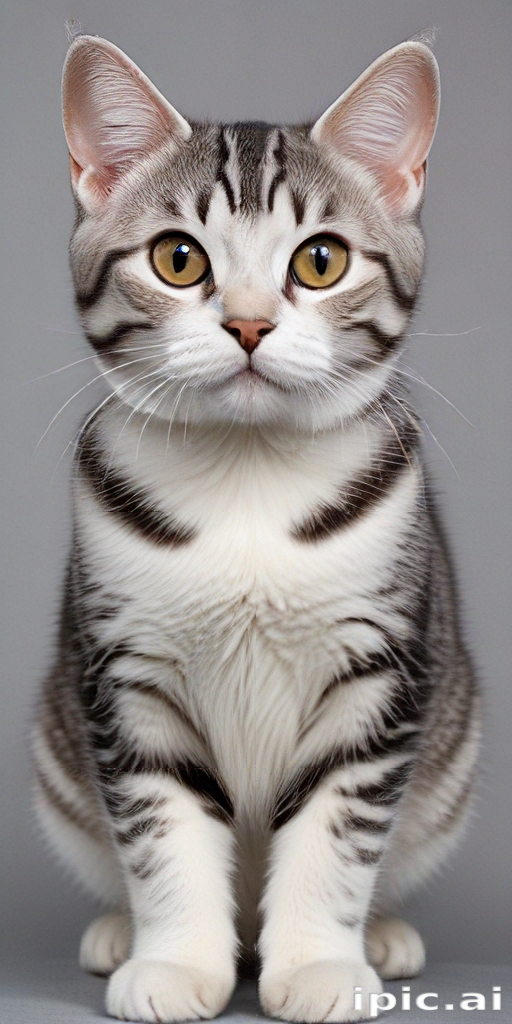 A Strikingly Beautiful Cat with Striking Patterns and Captivating Eyes.