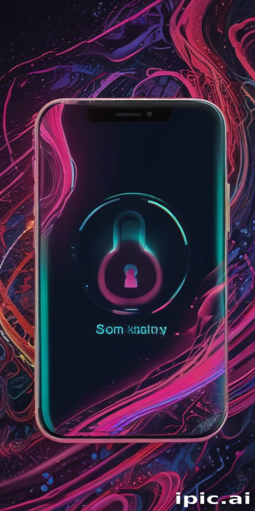 Colorful Abstract Background Featuring a Smartphone Lock Screen Design