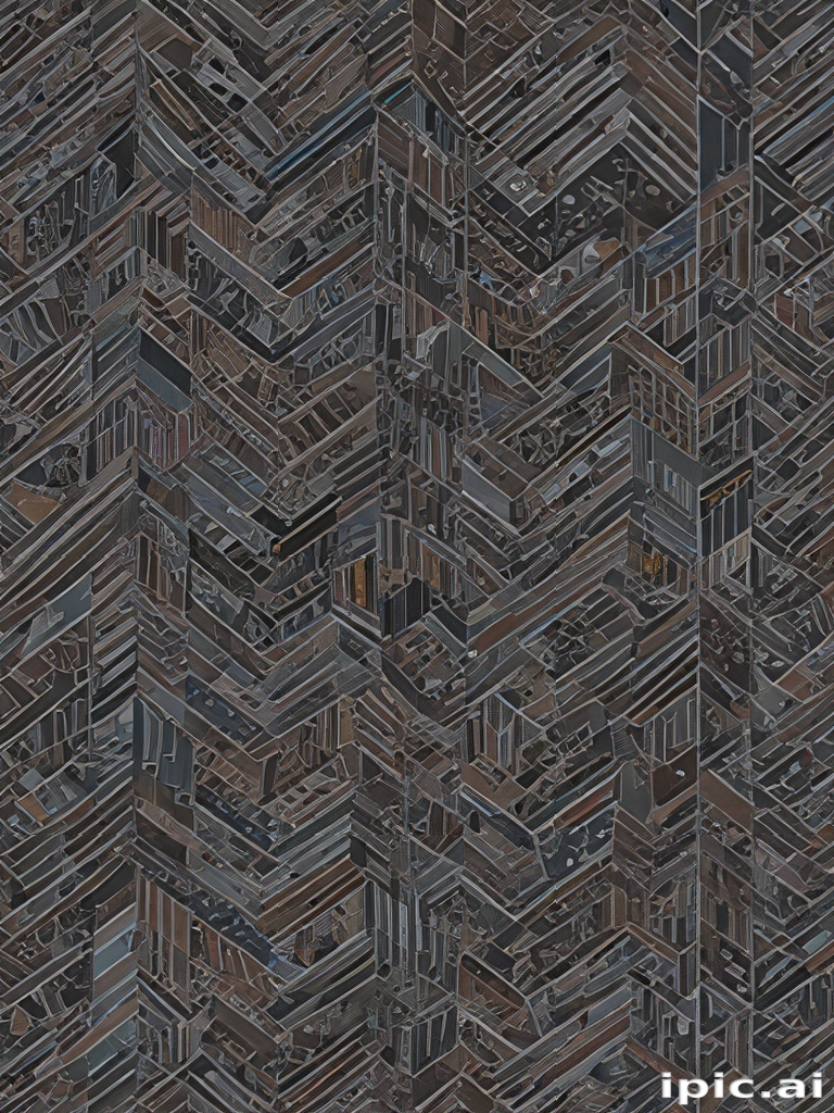 Abstract Geometric Pattern Featuring Dark Hues and Intricate Line Designs