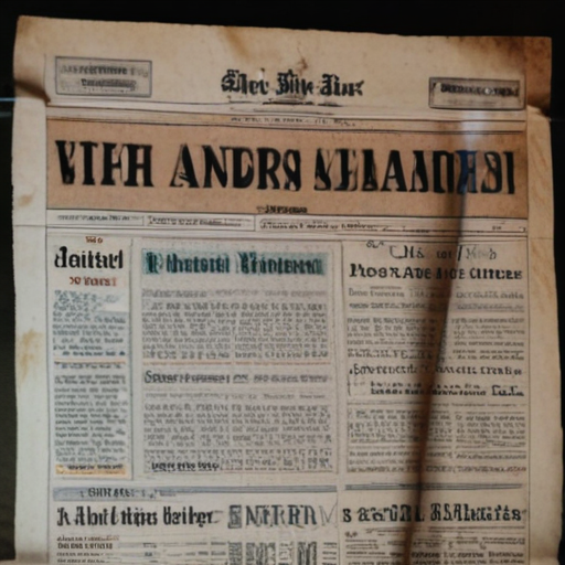 Historical Newspaper Featuring Important News and Events from the Past
