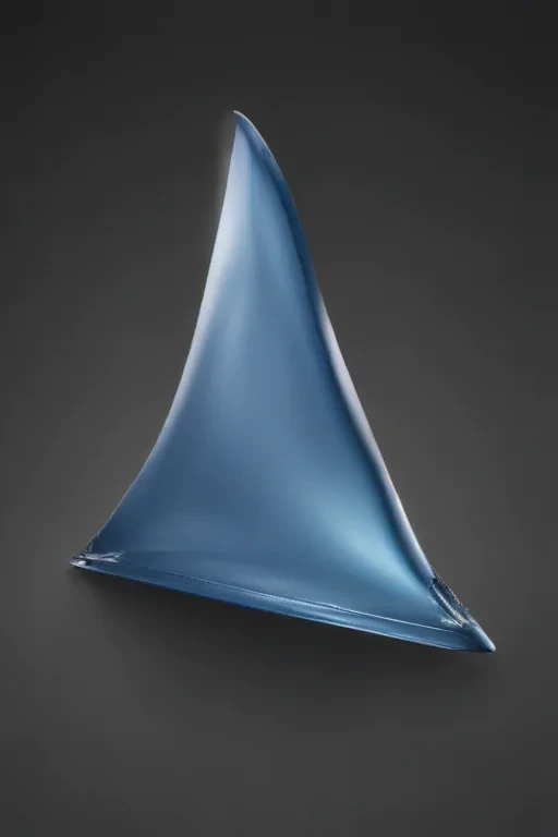 Elegant Blue Shark Fin Against a Dark Background, Showcasing Nature's ...