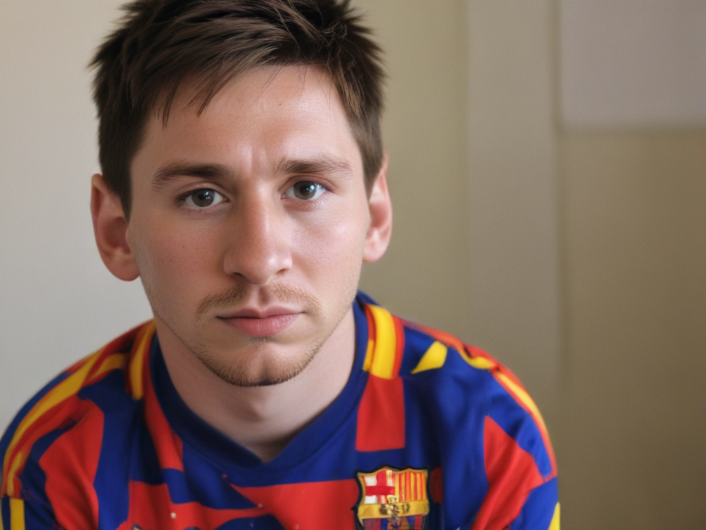 messi but he's looking autistic, specifically he has Downs Syndrome