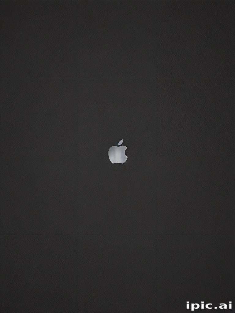 Minimalist Apple Logo Against a Dark Background in Sleek Design
