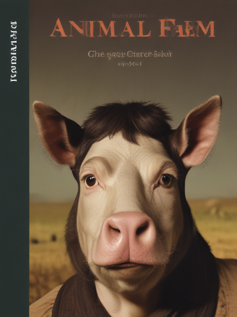 make a book cover for the book animal farm by george orwell
