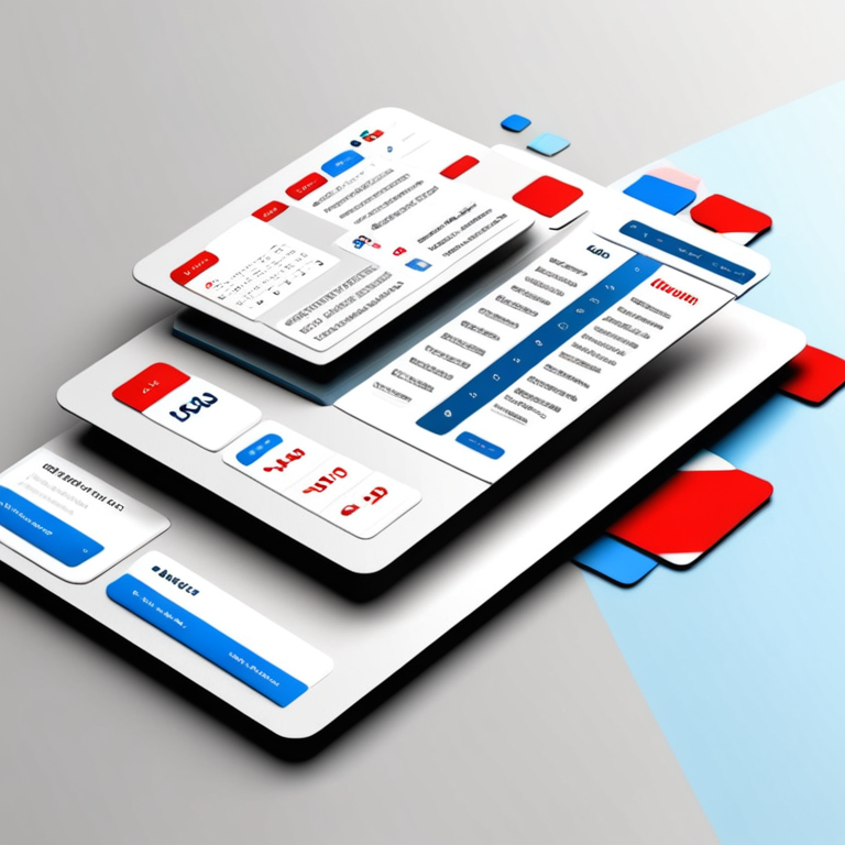 3d math web design layout sleek colorful interface white background