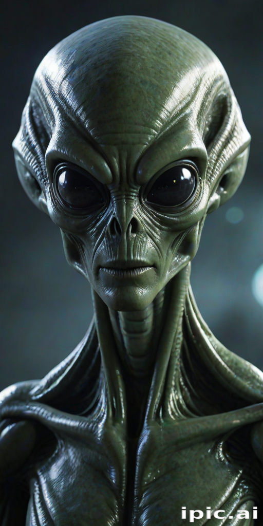 Intriguing Portrait of an Alien Being with Distinctive Features and ...
