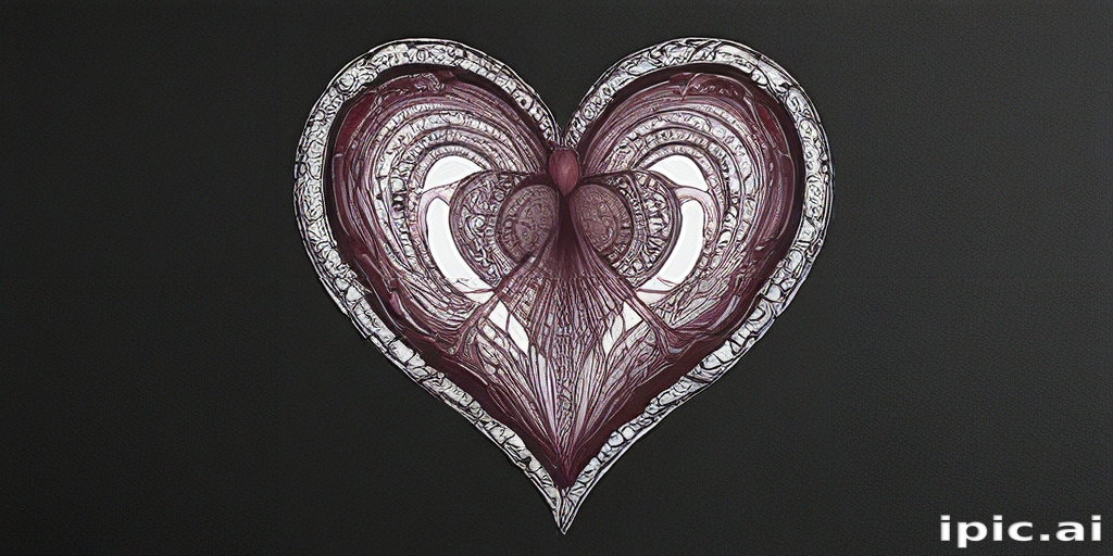 Intricate Heart Design Showcasing Detailed Anatomy and Artistic Expression