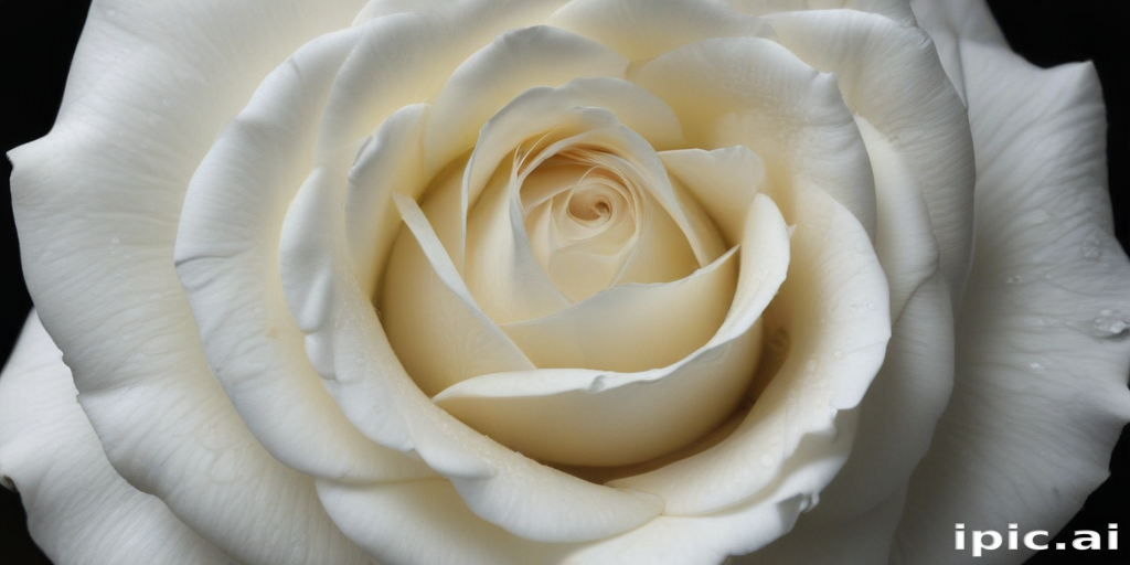 Delicate Beauty of a White Rose Captured in Stunning Detail