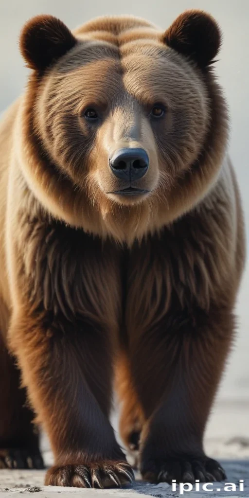 A Majestic Brown Bear Strolling Confidently Through Its Natural Habitat
