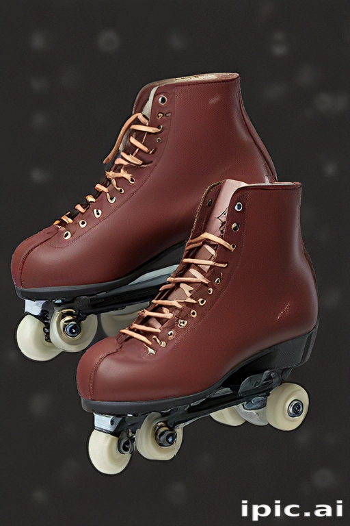 Classic Brown Roller Skates with Stylish Laces Perfect for Skating ...