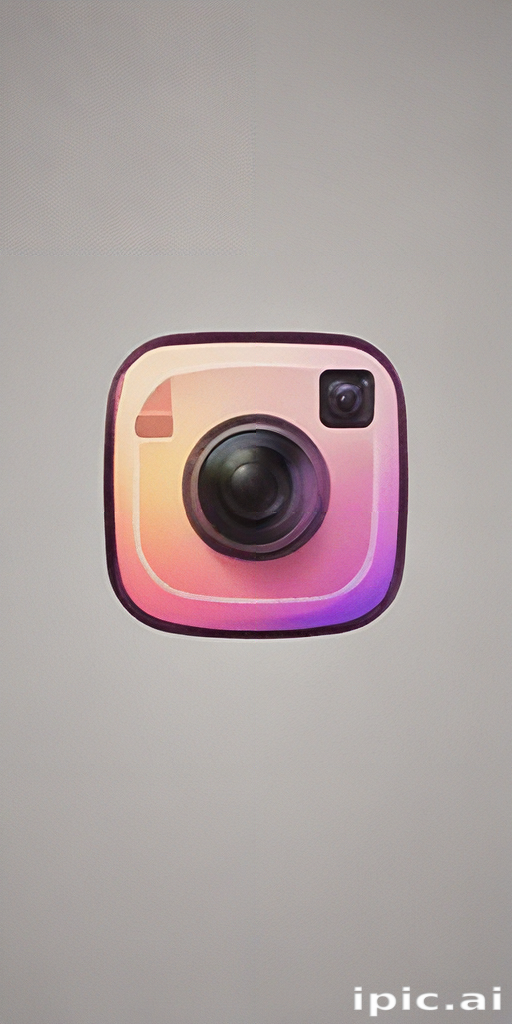 Stylized Instagram Logo Featuring a Camera Lens and Vibrant Colors