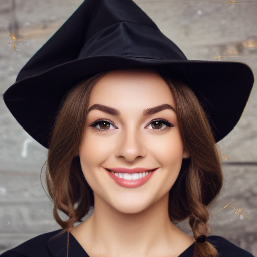 smiling witch at magic graduation