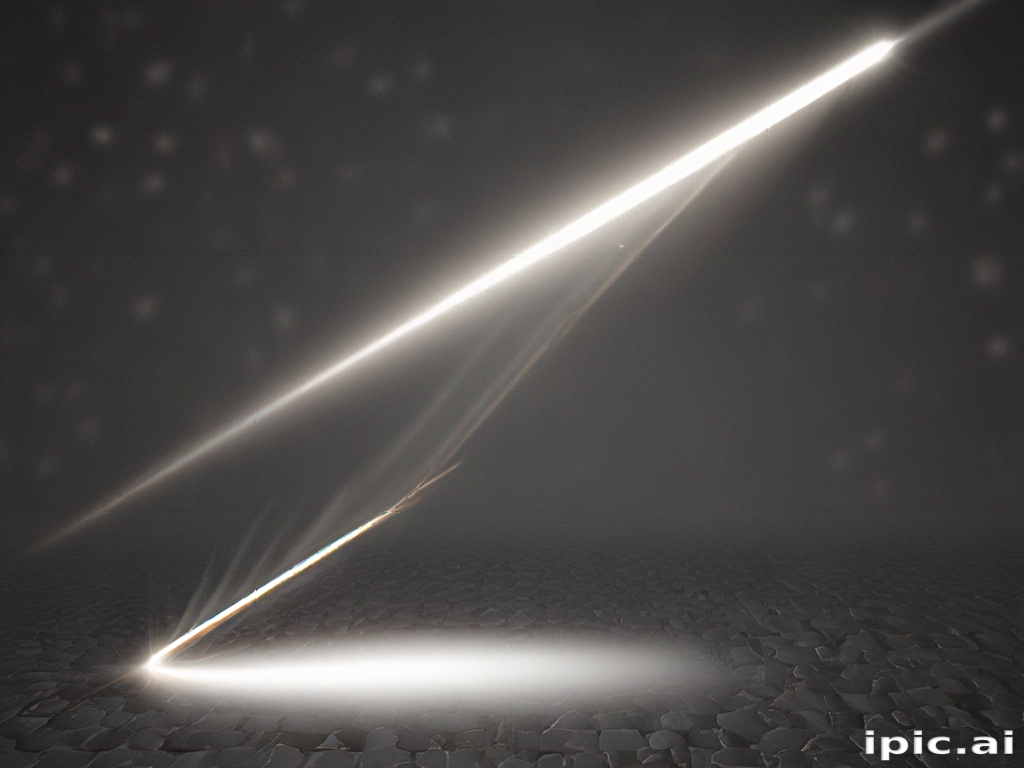 Radiant Beam of Light Piercing Through the Darkness in a Mysterious Setting