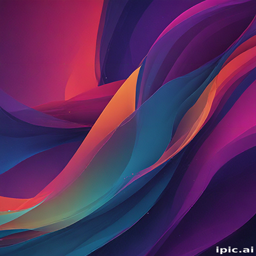 Vibrant Waves of Color Flowing Together in a Dreamlike Abstract Design