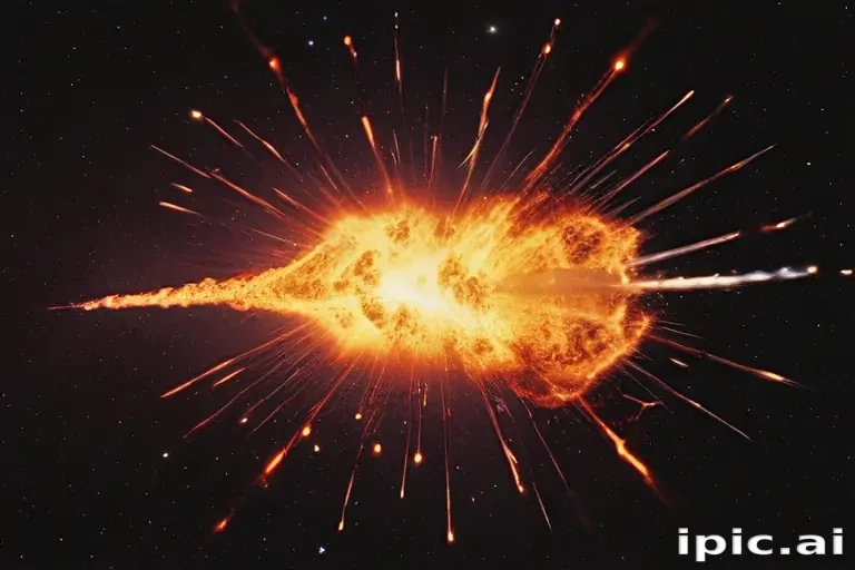 Spectacular Cosmic Explosion with Fiery Sparks and Radiant Energy ...