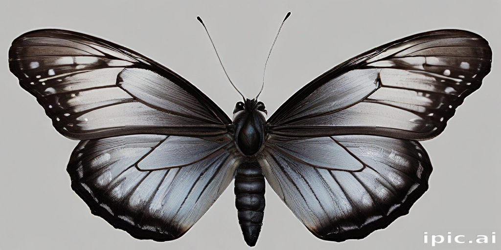 Stunning Close-Up of a Beautiful Black and Silver Butterfly Displaying ...