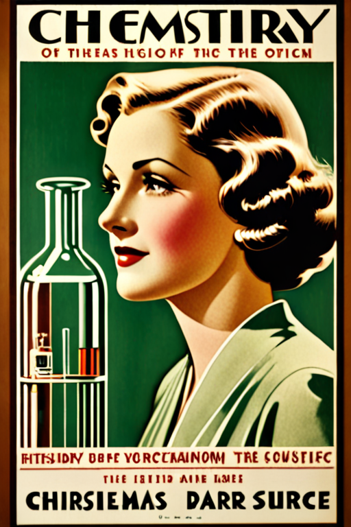 art deco wonders of chemistry propaganda science poster