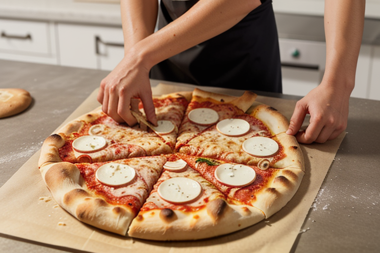 Creating a Delicious Homemade Pizza with Fresh Ingredients and Toppings
