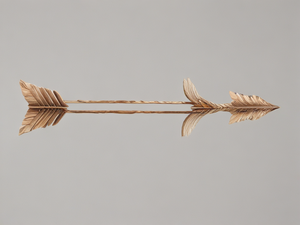 Elegant Hairpin Design Featuring Two Intricately Crafted Arrow-Shaped ...