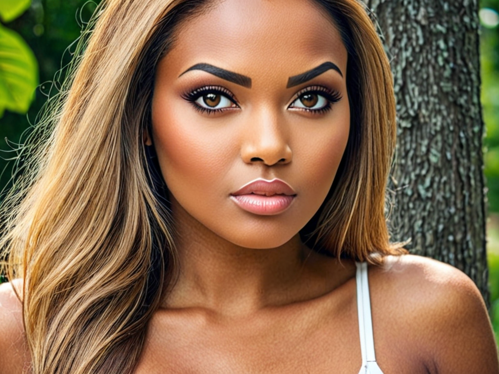 beautiful lady with large bodily features