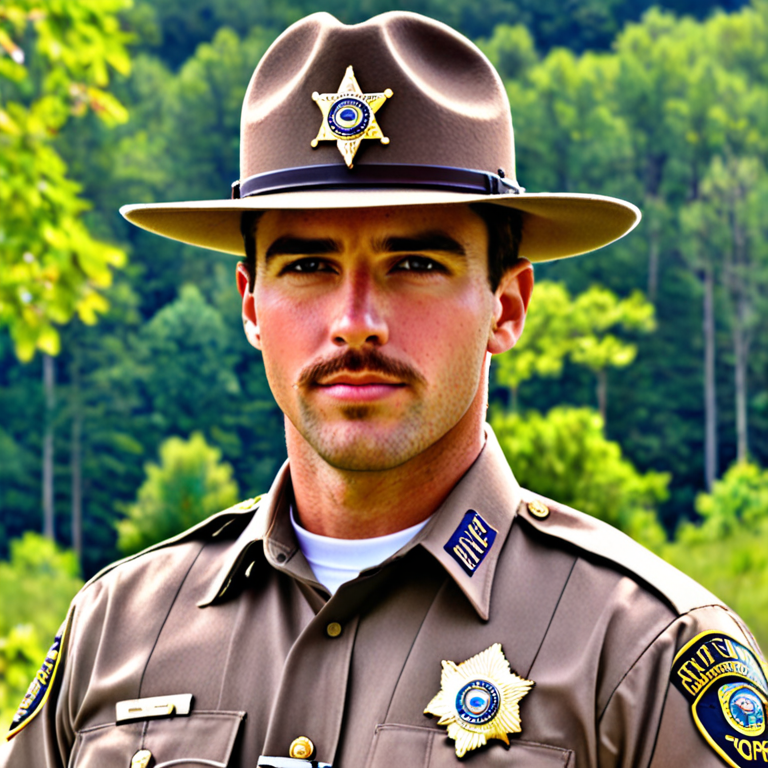 Kentucky State Trooper, state trooper campaign hat, handsome caucascian ...