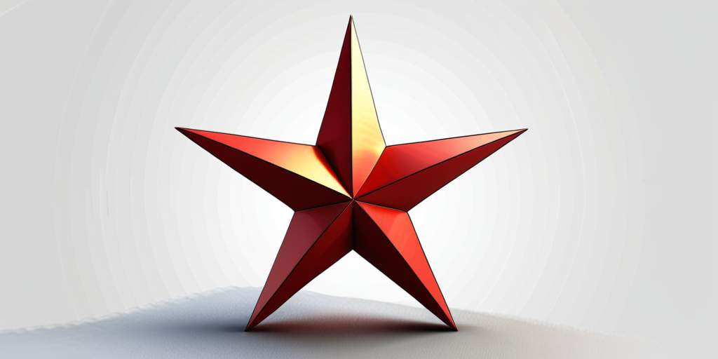 A Gleaming Red Star with Sharp Points Standing Out Against a Light ...