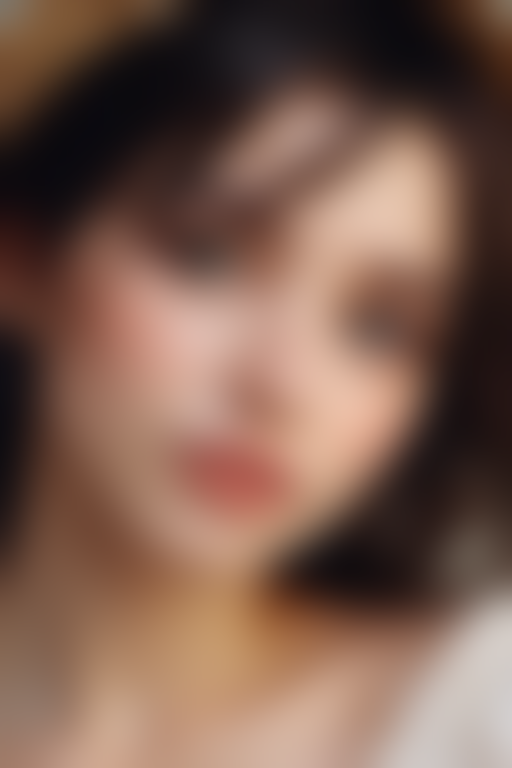 Portrait of a Young Woman with Soft Features and Dreamy Expression