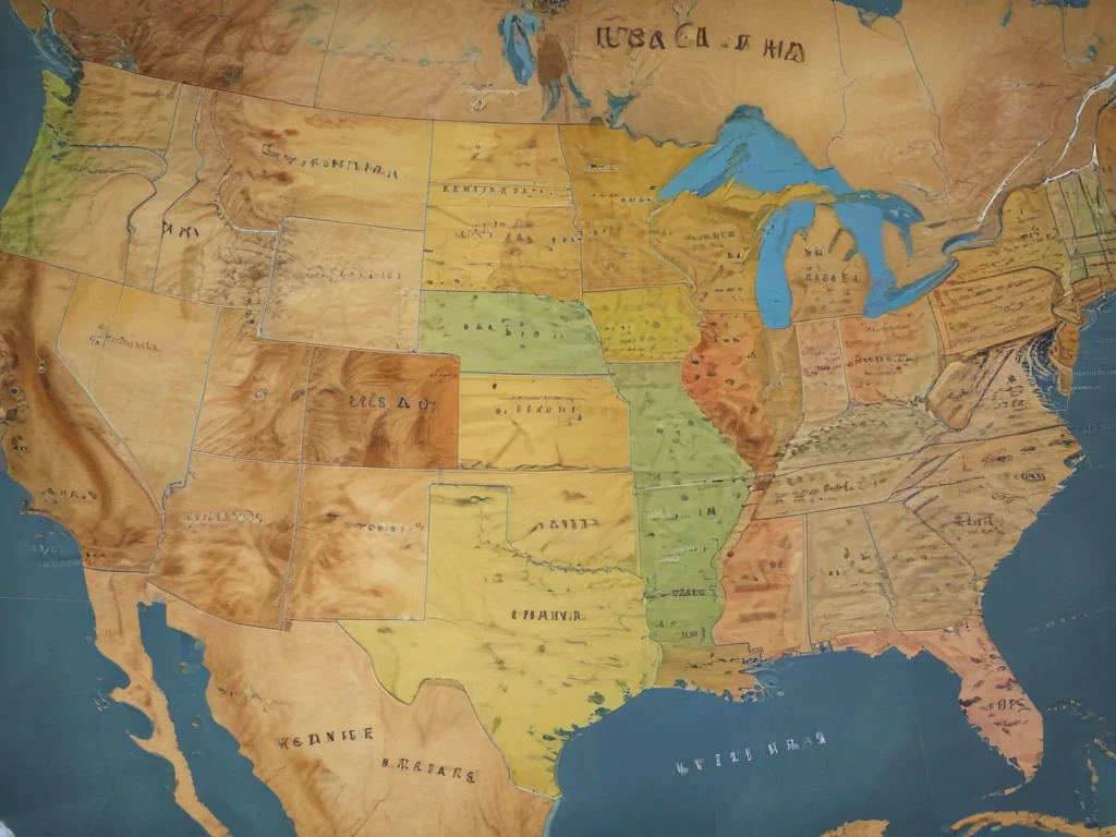 Detailed Relief Map of the United States Highlighting Geographic ...