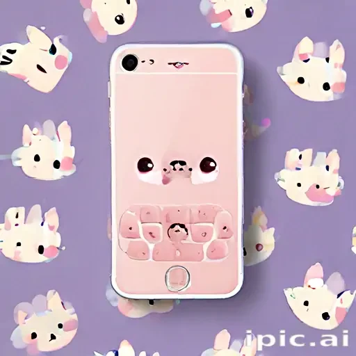 Playful Pink Phone Case Surrounded by Cute Animal Patterns and Designs