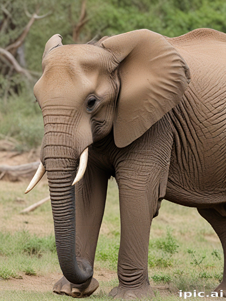 Majestic African Elephant Gracefully Roaming Through Its Natural ...