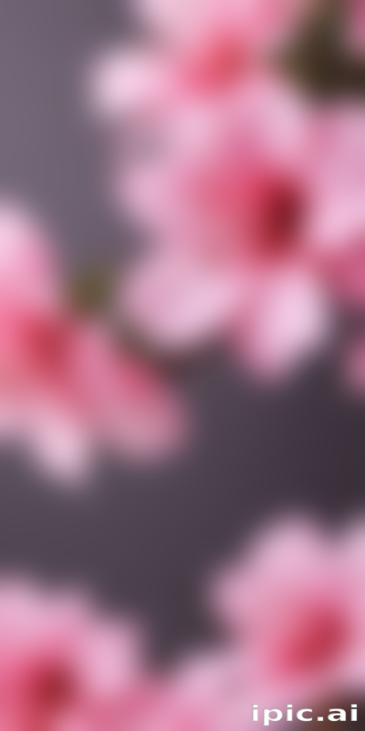 Delicate Pink Cherry Blossoms Gently Blowing in a Soft Spring Breeze.